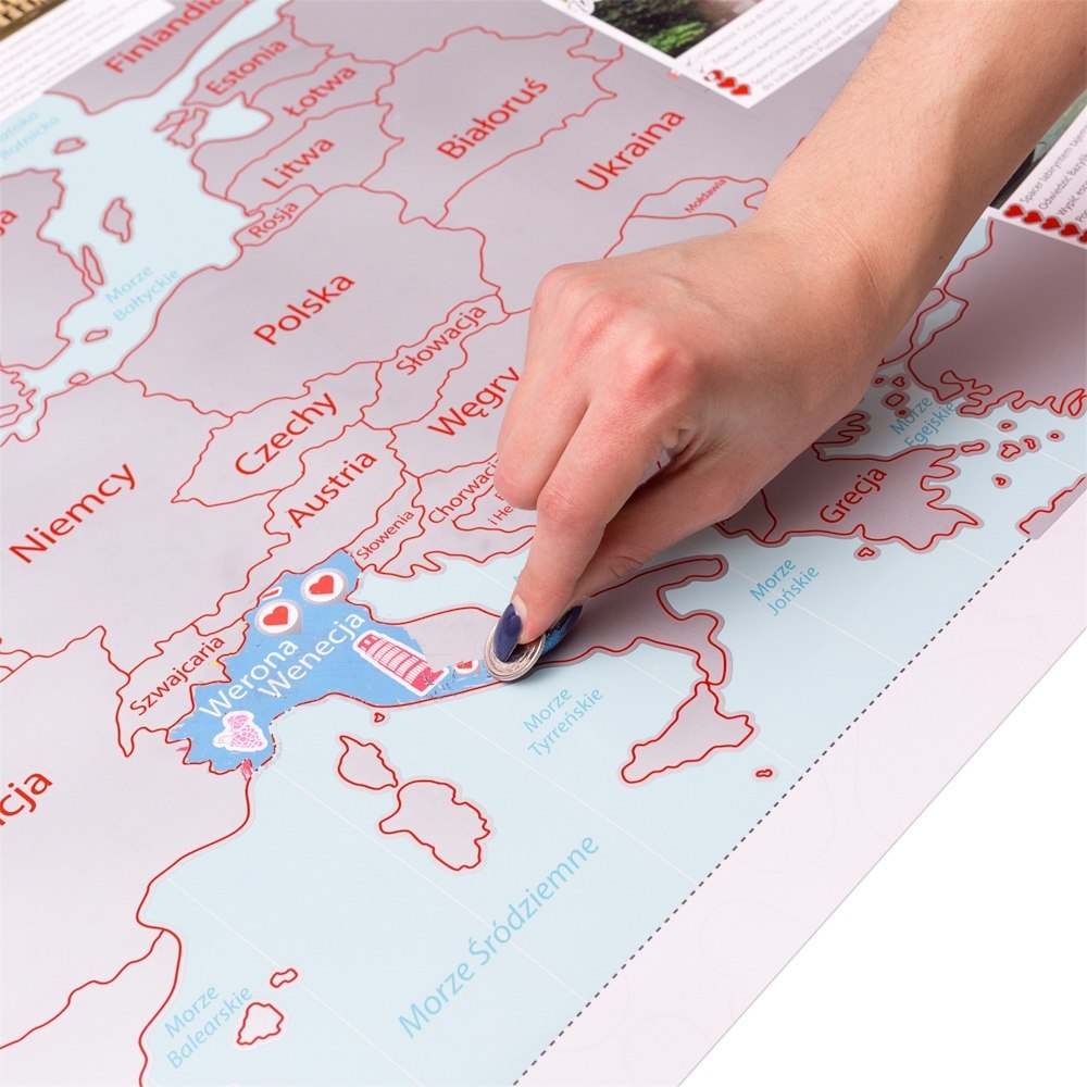 Mapa Zdrapka Europa dla Dwojga - ulepszona zdrapka - Froster - Sklep ...